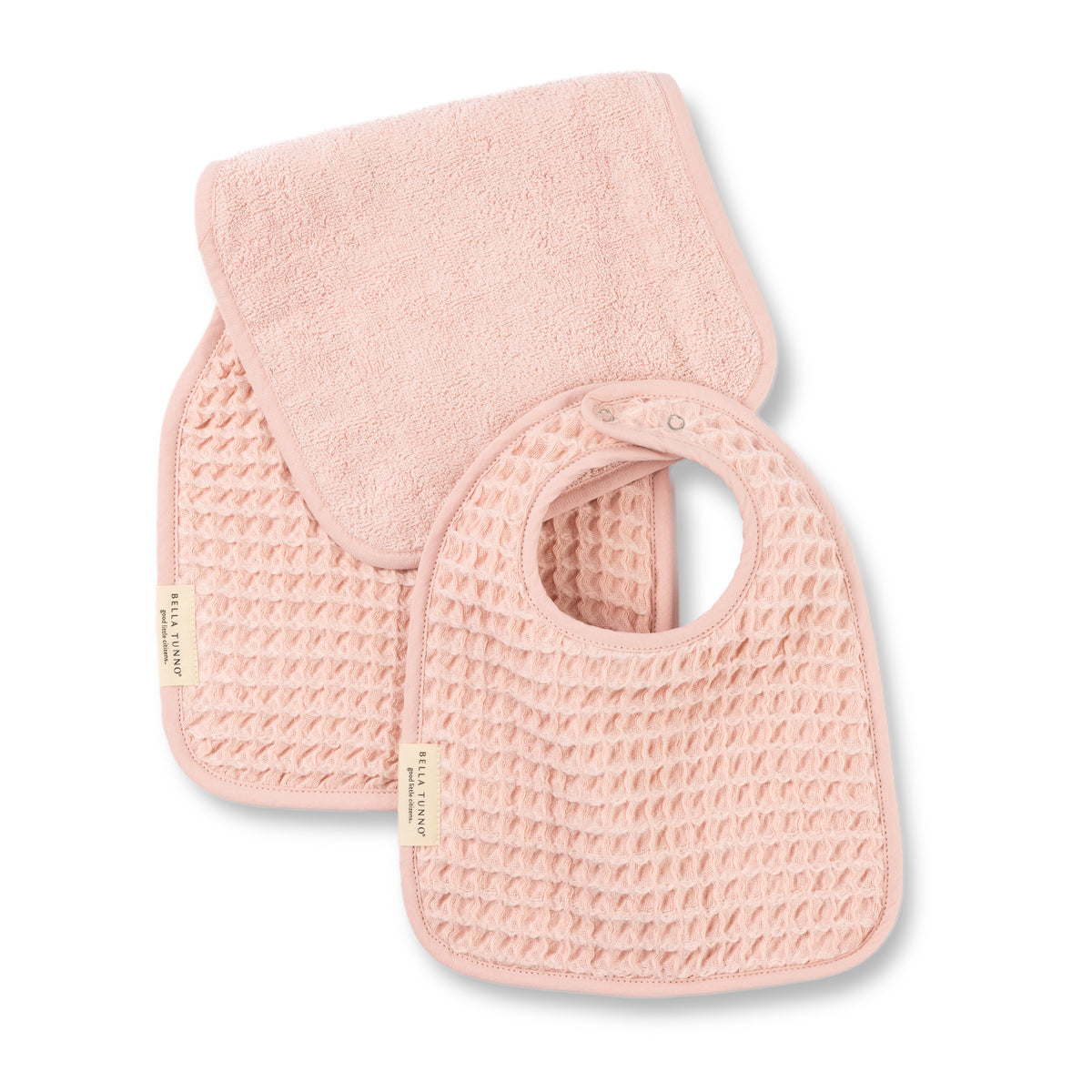 Reversible Bib + Burp Set Blush – Bella Tunno